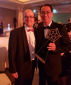 Leonard Hobbs Chairperson of MIDAS Irl congratulates Peng Lim on their ...